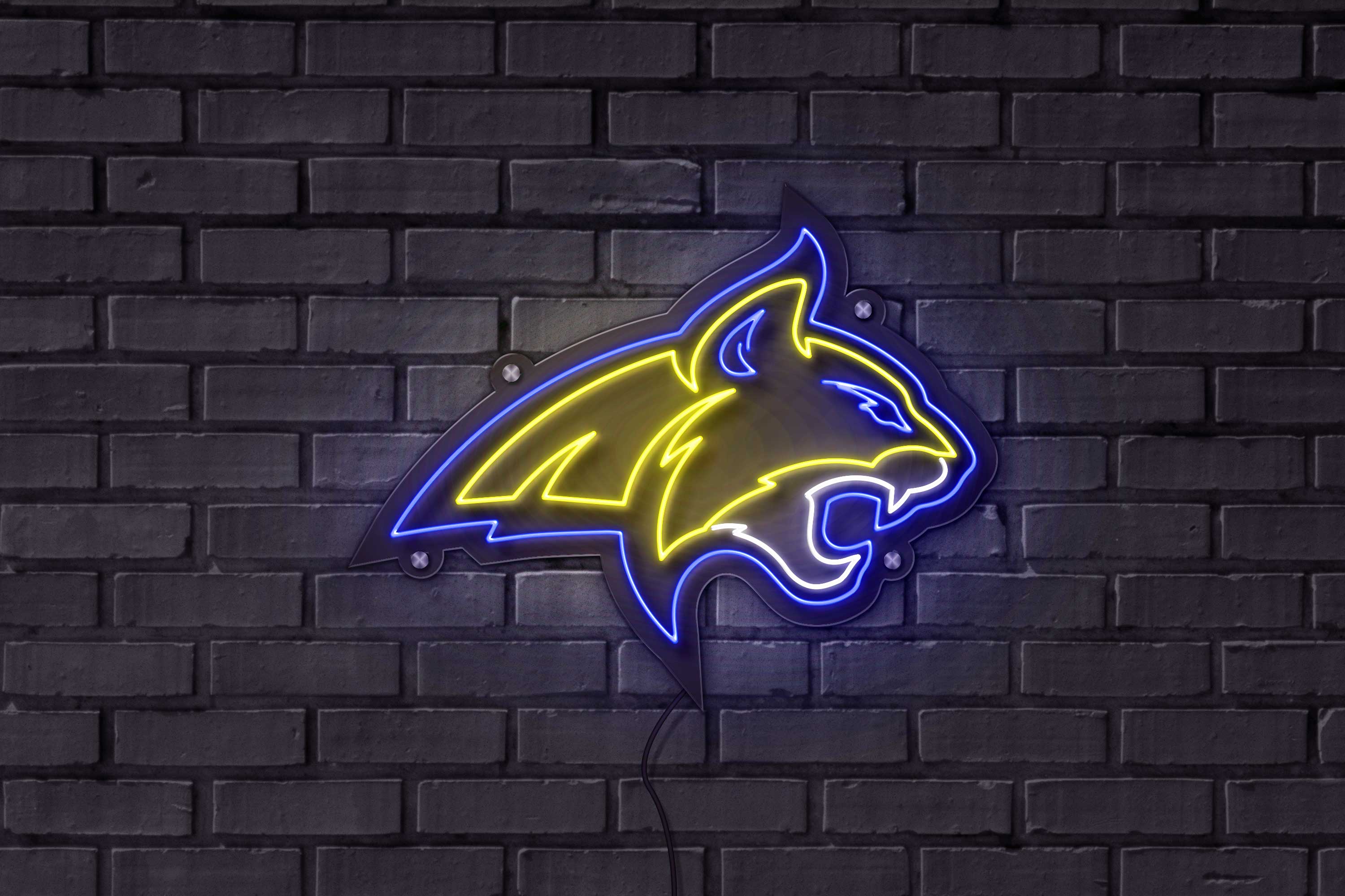 Montana State Bobcat LED Neon Sign Large [22.5x28.5] - Officially Lice