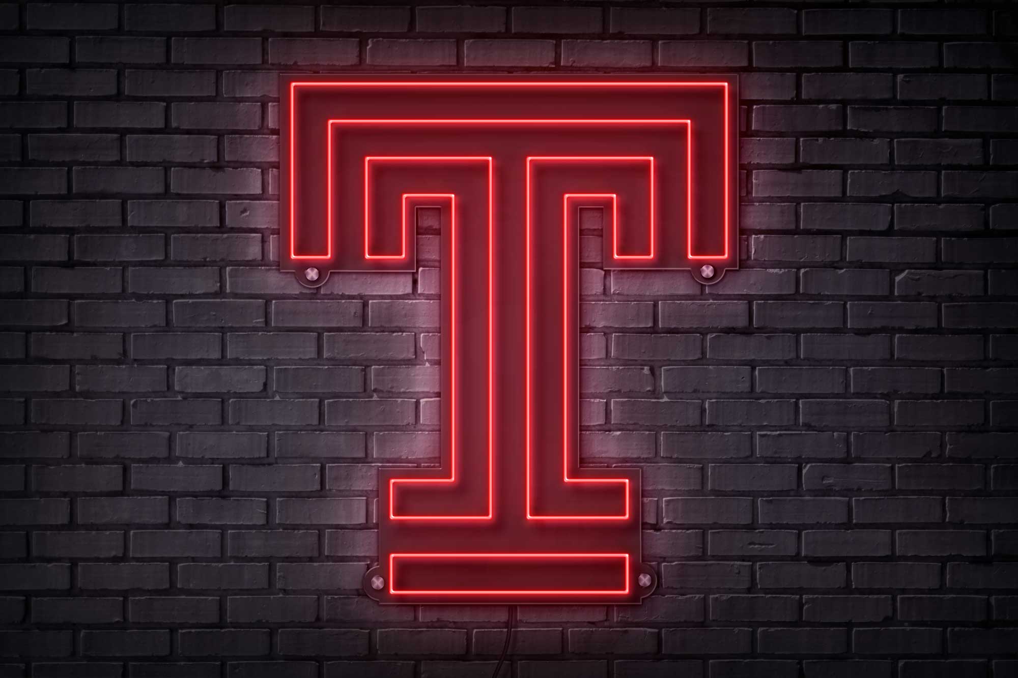 Temple T LED Neon Sign Large [24x24] - Officially Licensed | Sky Lotz ...
